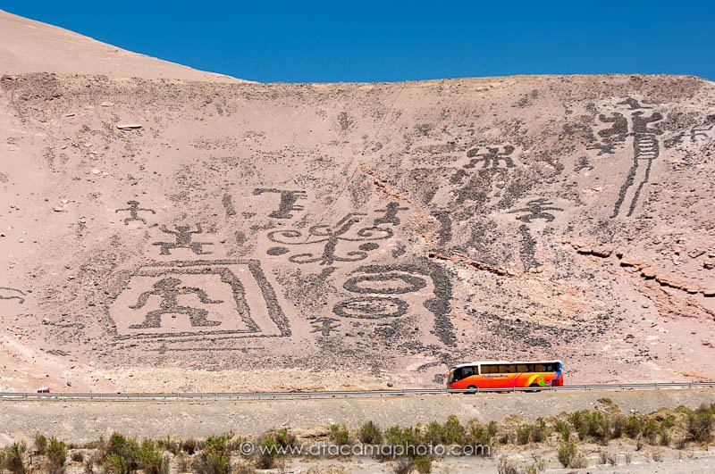 Geoglyphs of Chiza near Panamericana to Arica, Chile - Image E2X1490 ...